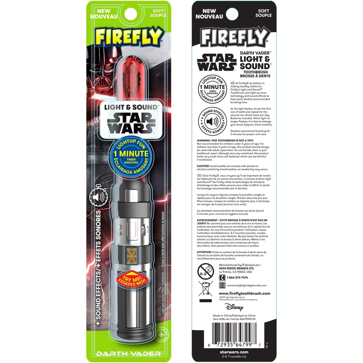 Periuta de Dinti pentru Copii, Firefly, Star Wars, Darth Vader ...