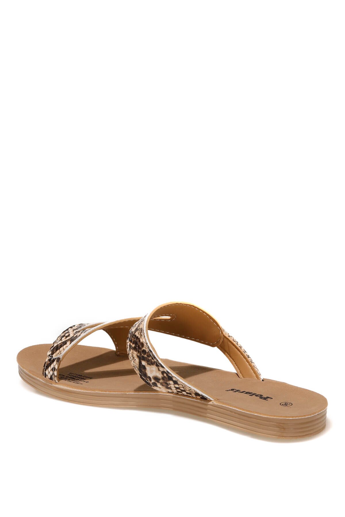 Slapi Dama, POLARIS, Model Piele Sarpe, Piele ecologica, Bej, 38EU ...