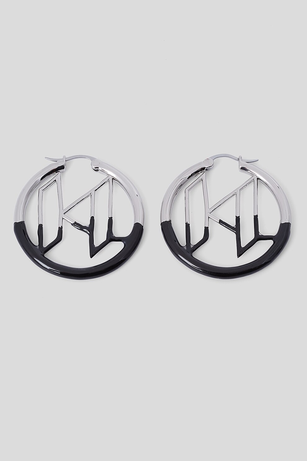 Karl Lagerfeld, Logós karika-fülbevaló, Ezüstszín - eMAG.hu