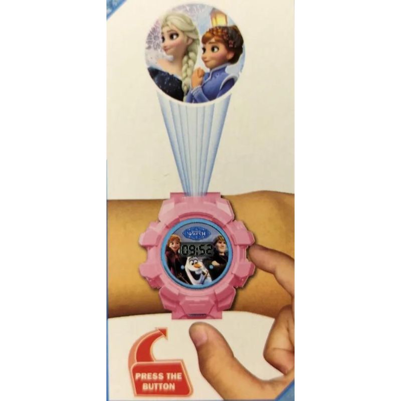 Set ceas Frozen cu proiector, electronic, afisaj LCD, curea silicon si ...