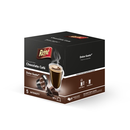 Cutie capsule, Café René, Ciocolata, Compatibil Dolce Gusto, 16 capsule ...