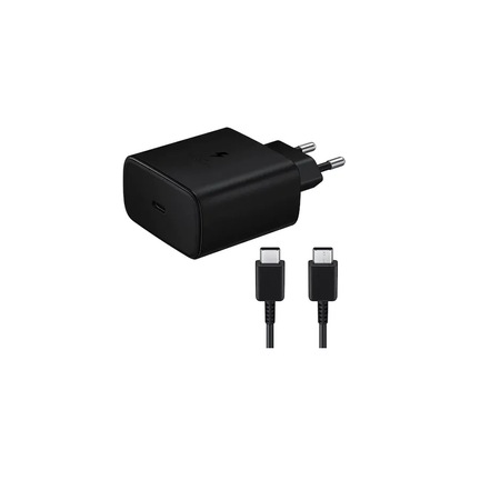 Incarcator Super Fast Charge 25W USB Type-C Negru Cablu Type C-Type C ...
