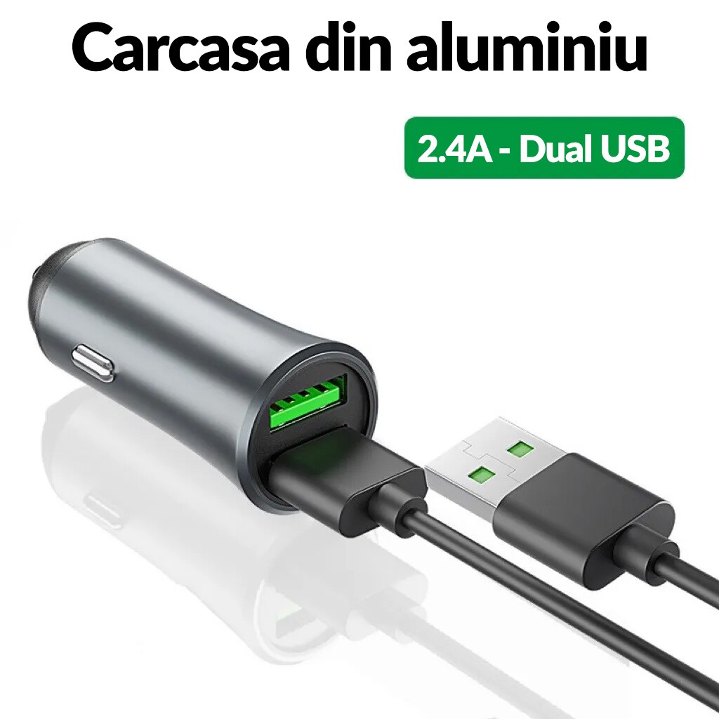 Allison 2 Usb Autós Töltő és 1 Méteres Type C Kábel Fémszürke Emag Hu