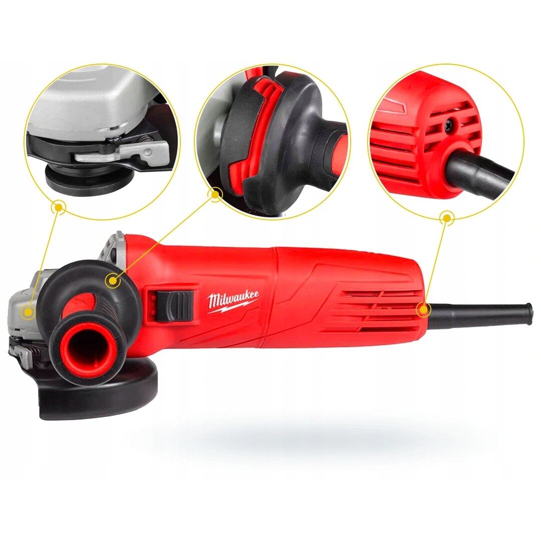 Polizor unghiular, Milwaukee, 125 mm, 1000 W, Rosu - eMAG.ro