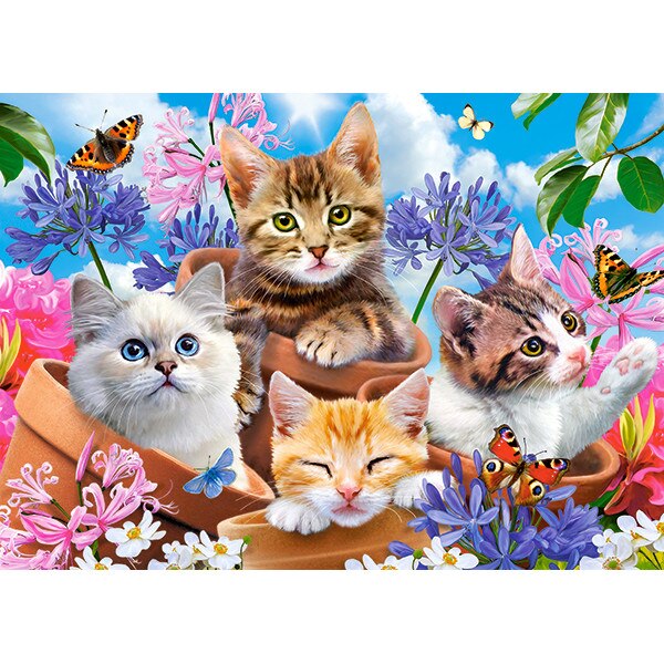 Puzzle 120 darab, Cicák virágcserépben, 32 x 23 cm, 6 év feletti ... Puzzle 120 darab, Cicák virágcserépben, 32 x 23 cm, 6 év feletti ...