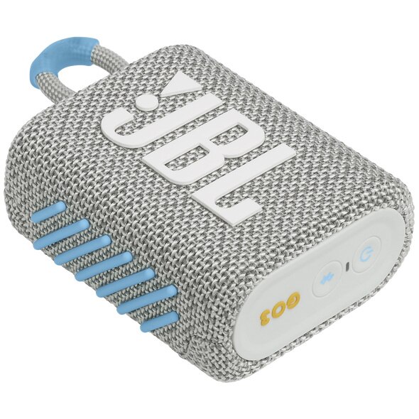 Boxa portabila JBL Go 3 Eco, Bluetooth. IP67, 5H, Alb - eMAG.ro