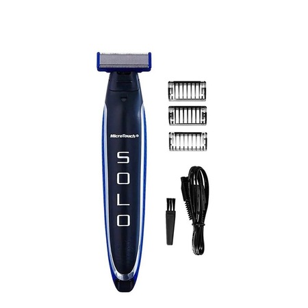 Тример за брада/контур, за лице, MicroTouch SOLO, черен, 3 бръснещи ...