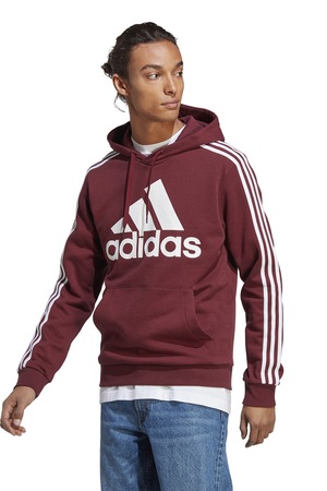 adidas Sportswear, Hanorac cu logo Essentials 3-Stripes, Maro cognac ...