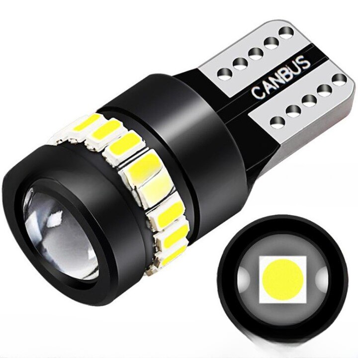 Set 2 becuri Led T10 Canbus, W5W, 12V pentru pozitii auto, plafoniera ...