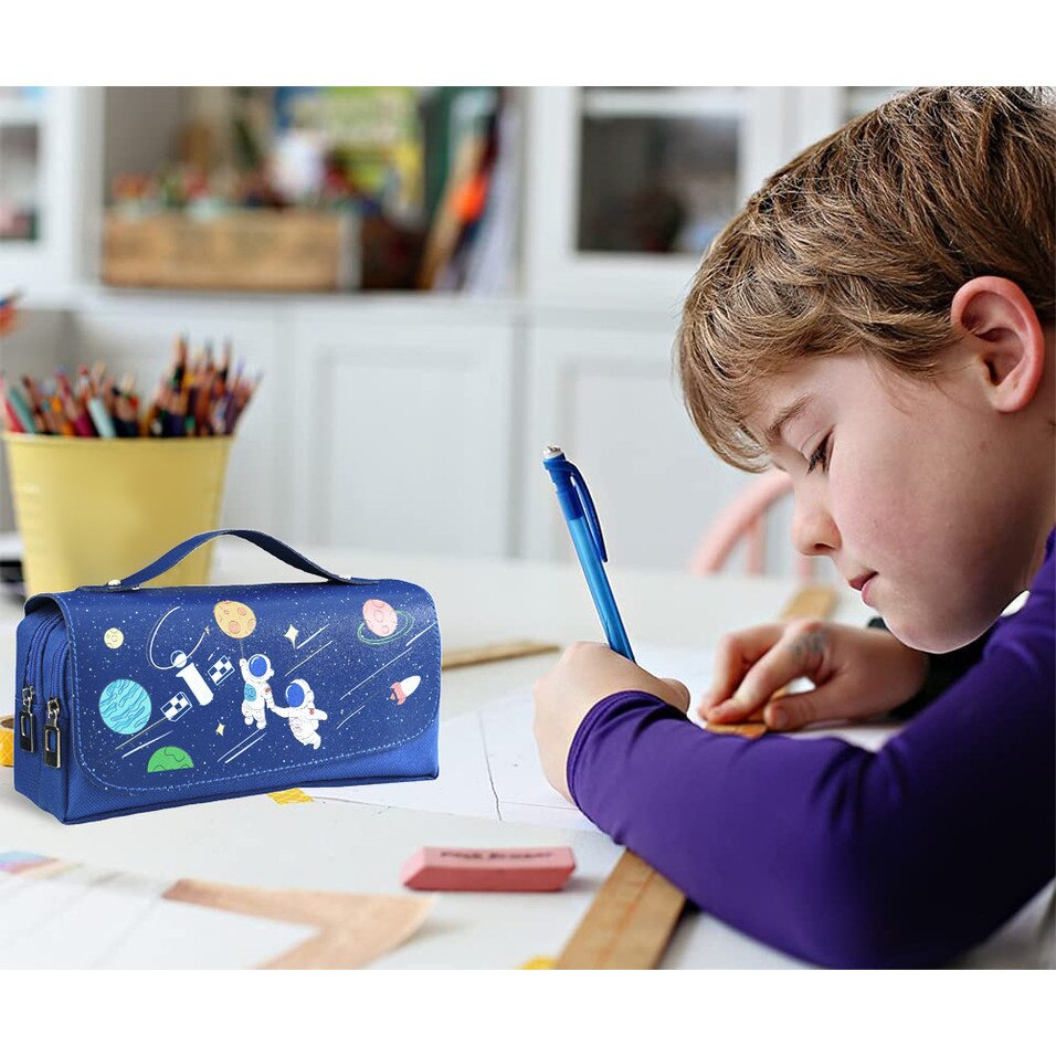 Penar copii, Astronauti, 2 Compartimente, Panza, Albastru - eMAG.ro