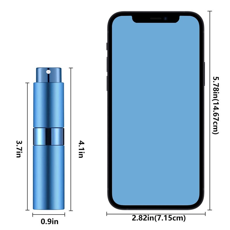 Set 2 sticle de parfum reincarcabile, 8ml, Aluminiu, Albastru/Roz - eMAG.ro