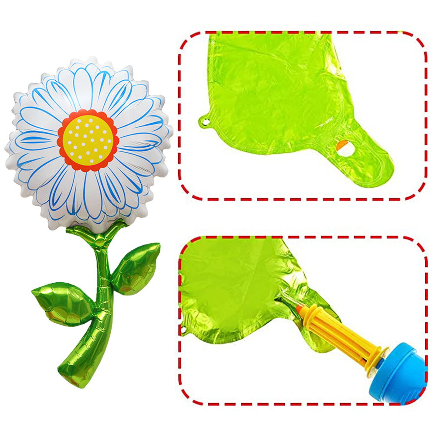 Balon, JIYUANG, Floare, 91cm, Multicolor - eMAG.ro