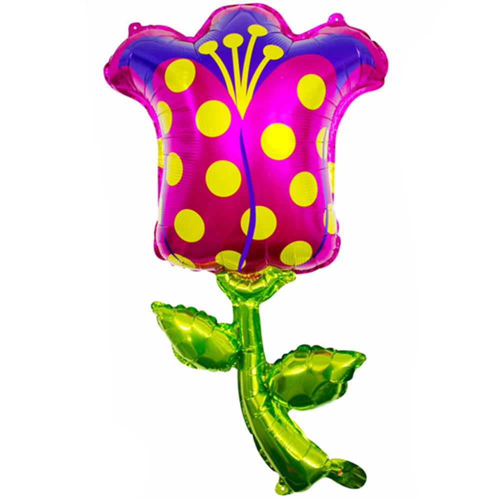 Balon, JIYUANG, Floare, 90cm, Multicolor - eMAG.ro