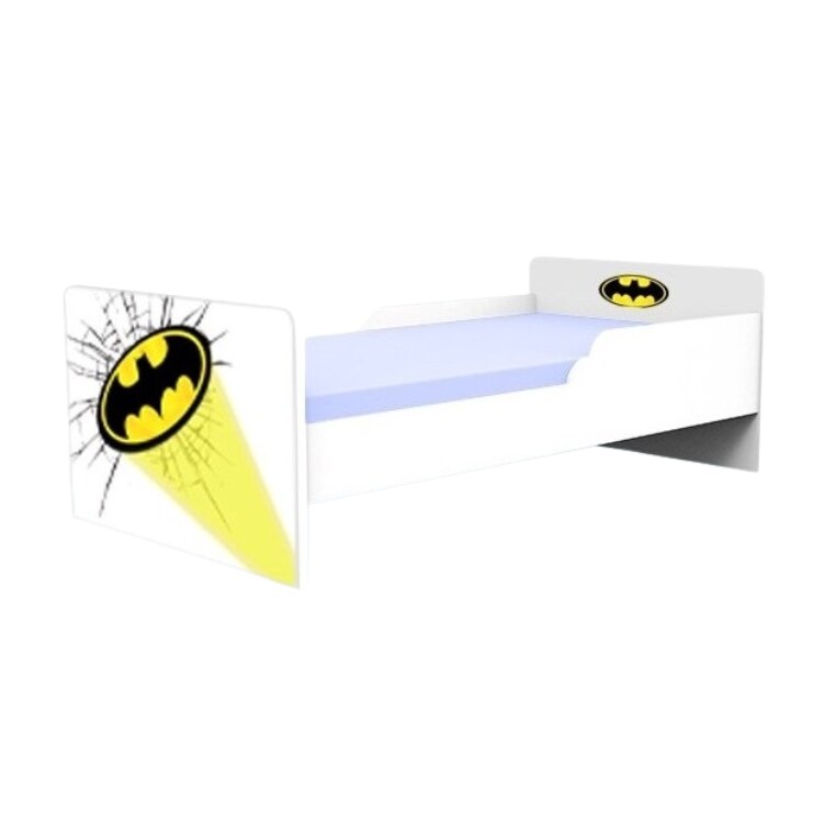 Set pat copii Batman, saltea, noptiera, 144 x 74 cm - eMAG.ro