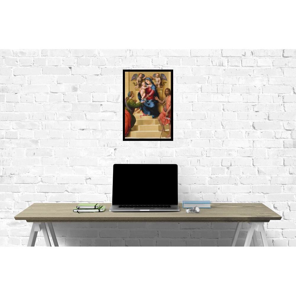 Poster perete, Zakito Posters, 29,7x42cm Fecioara cu Pruncul pe un tron ...