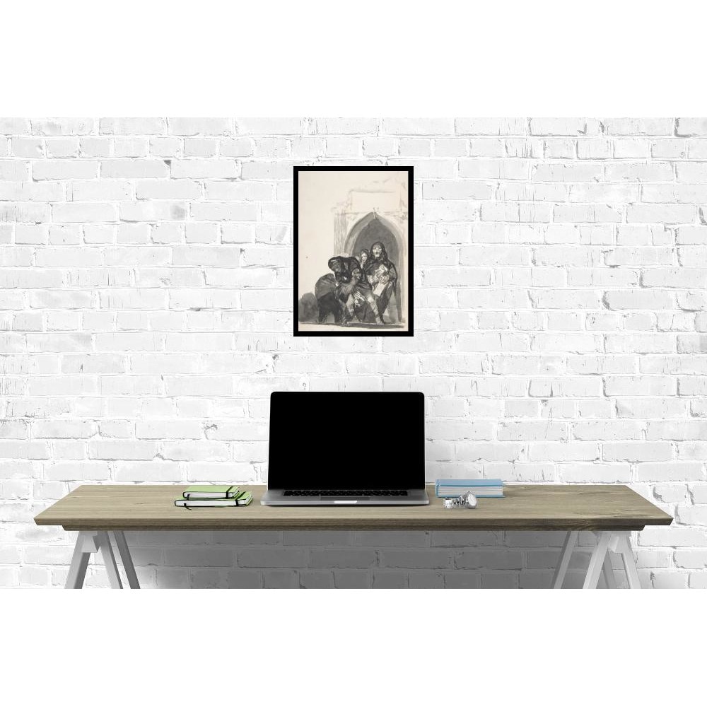 Poster perete, Zakito Posters, 29,7x42cm Doua figuri ridicand un ...