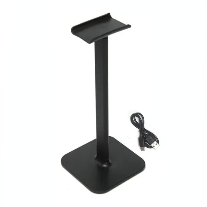 Suport pentru casti, SIHOiSi, RGB, 11x10x22cm, Negru - eMAG.ro