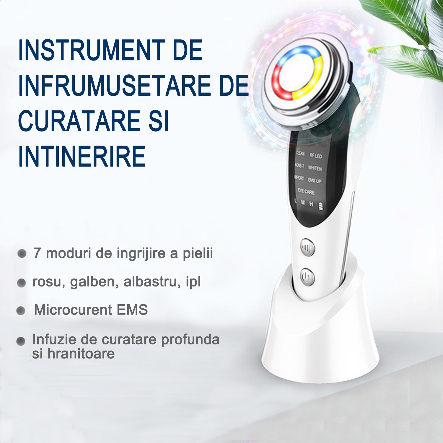 Професионален уред за третиране на лице и подмладяване на кожата 7 в 1 ...