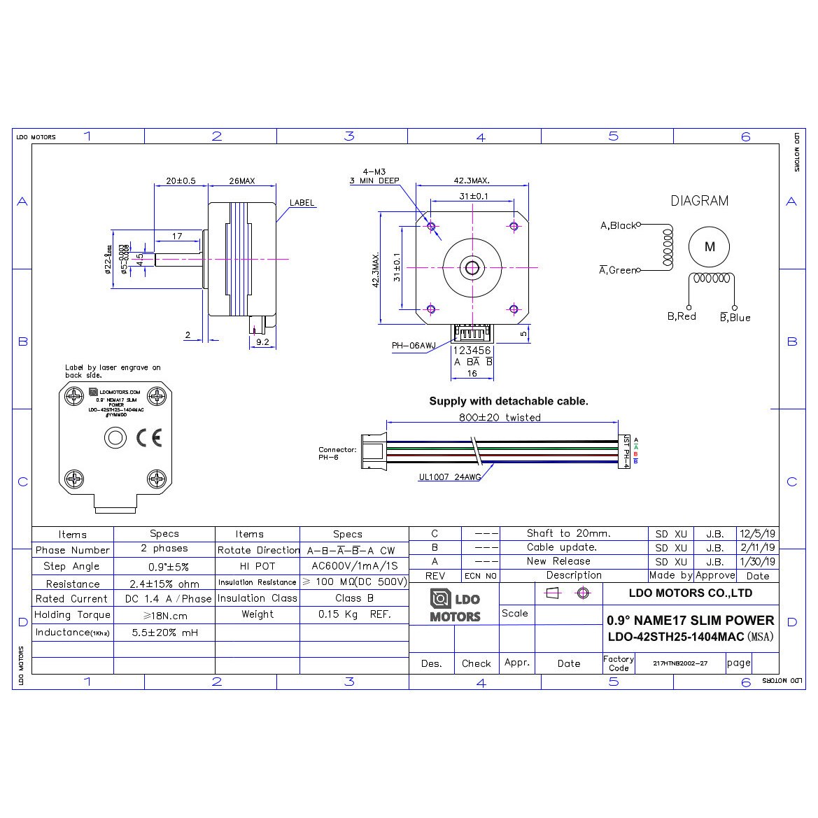 Motor nivelare imprimanta 3D, LDO Motors, Metal, Negru/Argintiu - eMAG.ro