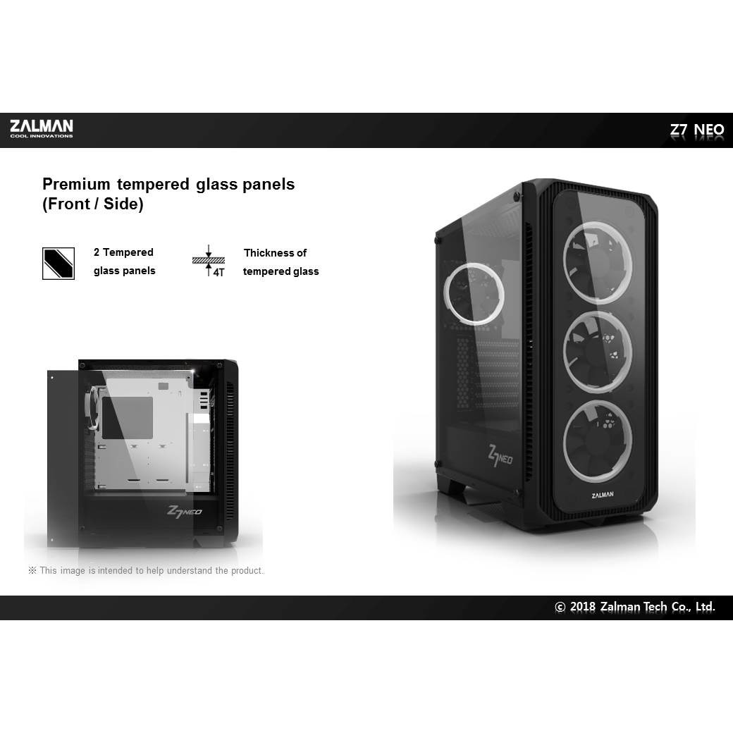 Компютърна кутия Zalman кутия Case ATX - Z7 NEO - RGB Sync ZM-Z7-NEO ...