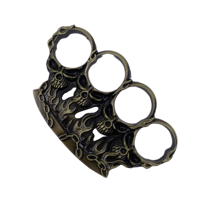 Pumnal Tip Box, Autoaparare, Model 4 Cranii in Foc, Verde, Dalimag ...