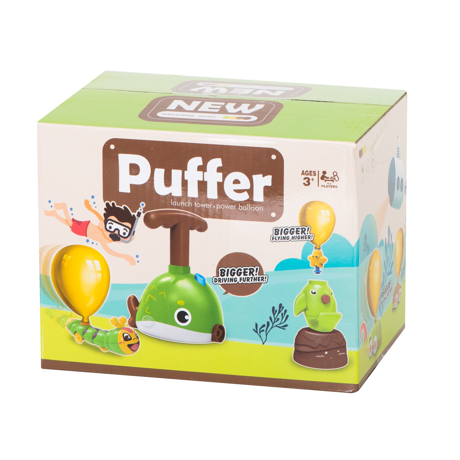 Аеродинамичен изстрелвач на балон 18 X 13 X 22 Cm включва 2 ракетни коли 12 цветни балона