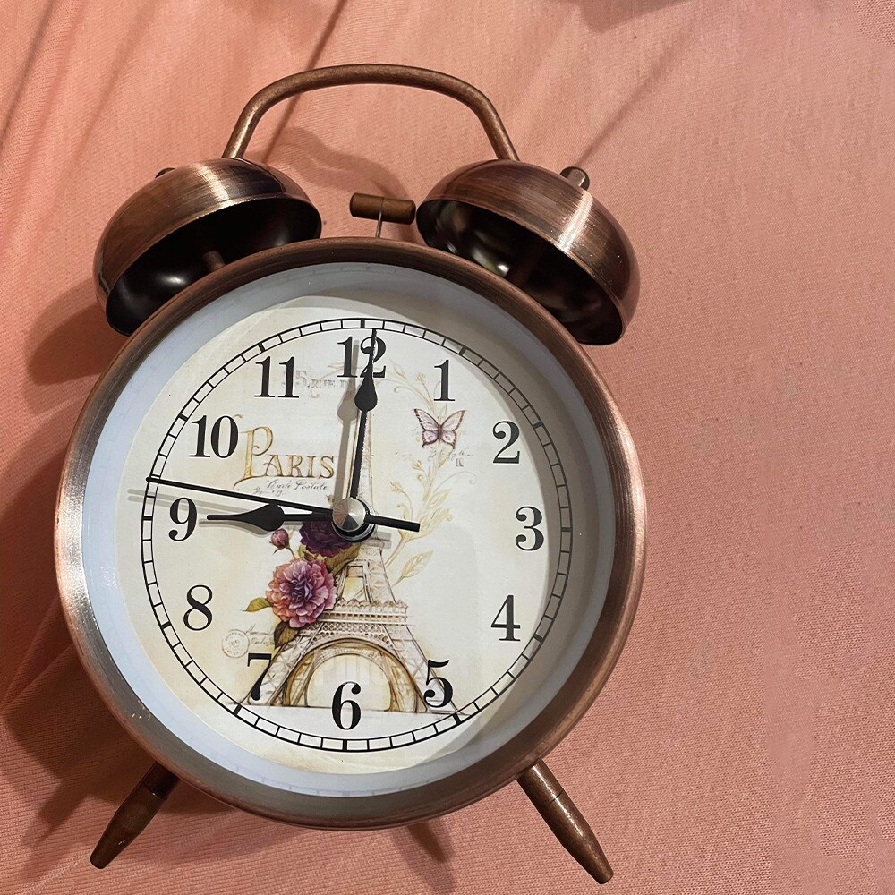 Ceas de masa desteptator Pufo Beautiful Paris, cu buton de iluminare ...