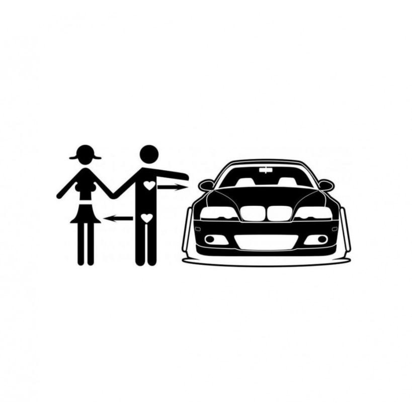 Sticker Bmw Love 15 cm, Creative Rey® - eMAG.ro