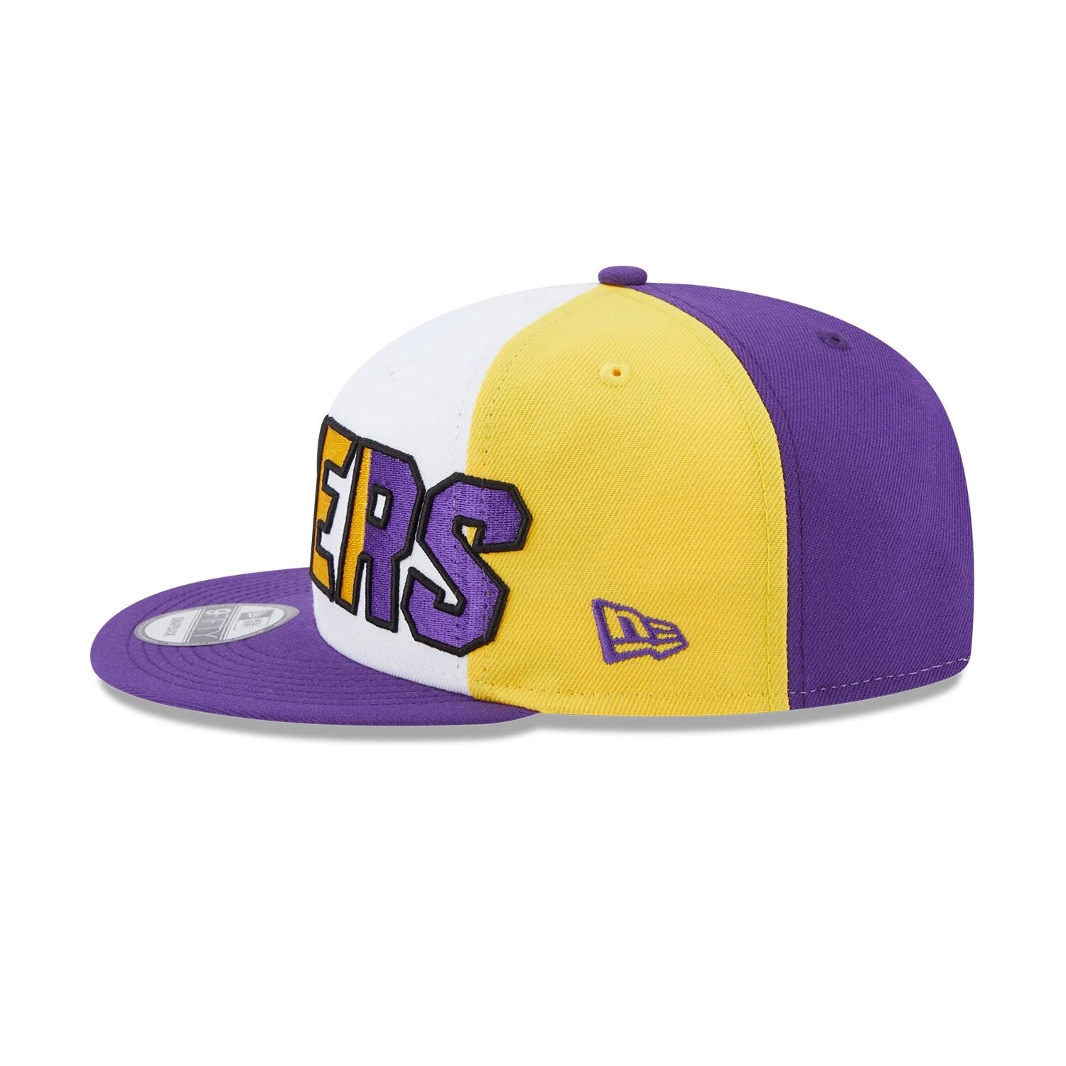Sapca New Era ajustabila cu cozoroc plat si logo LA Lakers, Galben, 55 ...