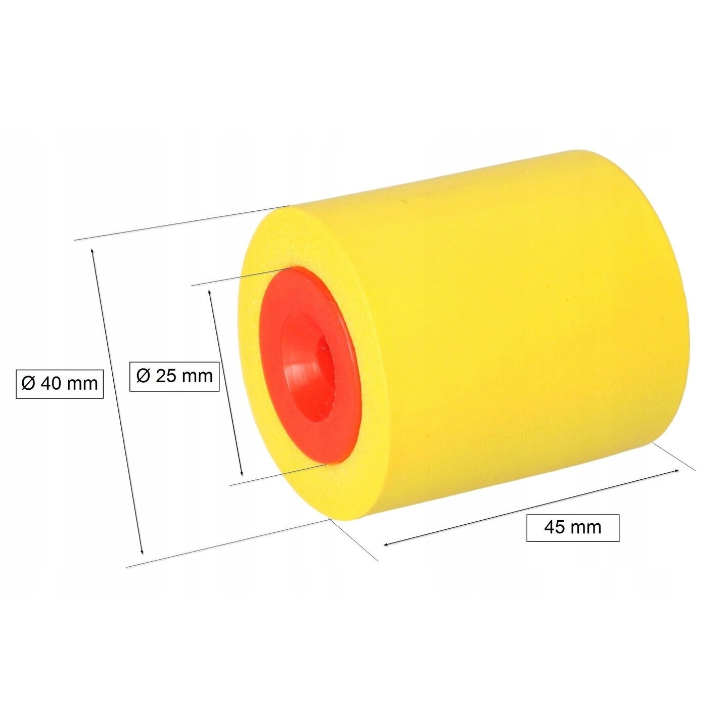 Rola trafalet, Kotarbau, Plastic/Cauciuc, 45 mm, Galben - eMAG.ro