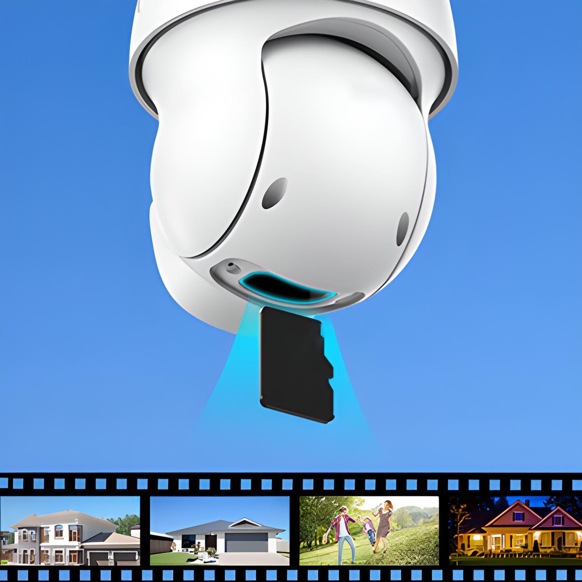 Camera de supraveghere IP WIFI, 2 MP, rotativa in exterior/interior ...