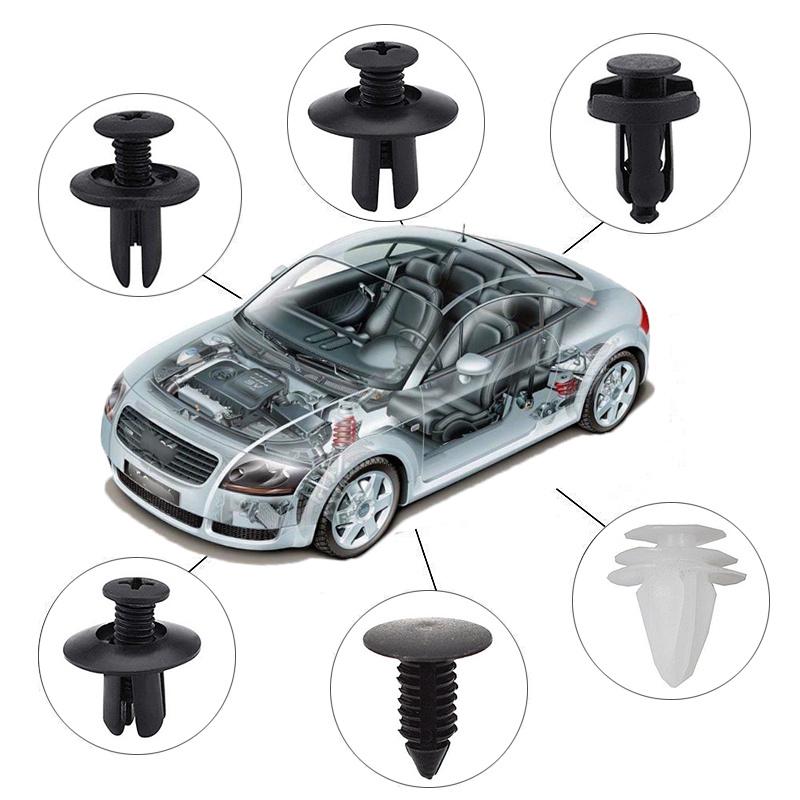 Set clipsuri auto diverse modele, realizate din plastic, 100 bucati ...