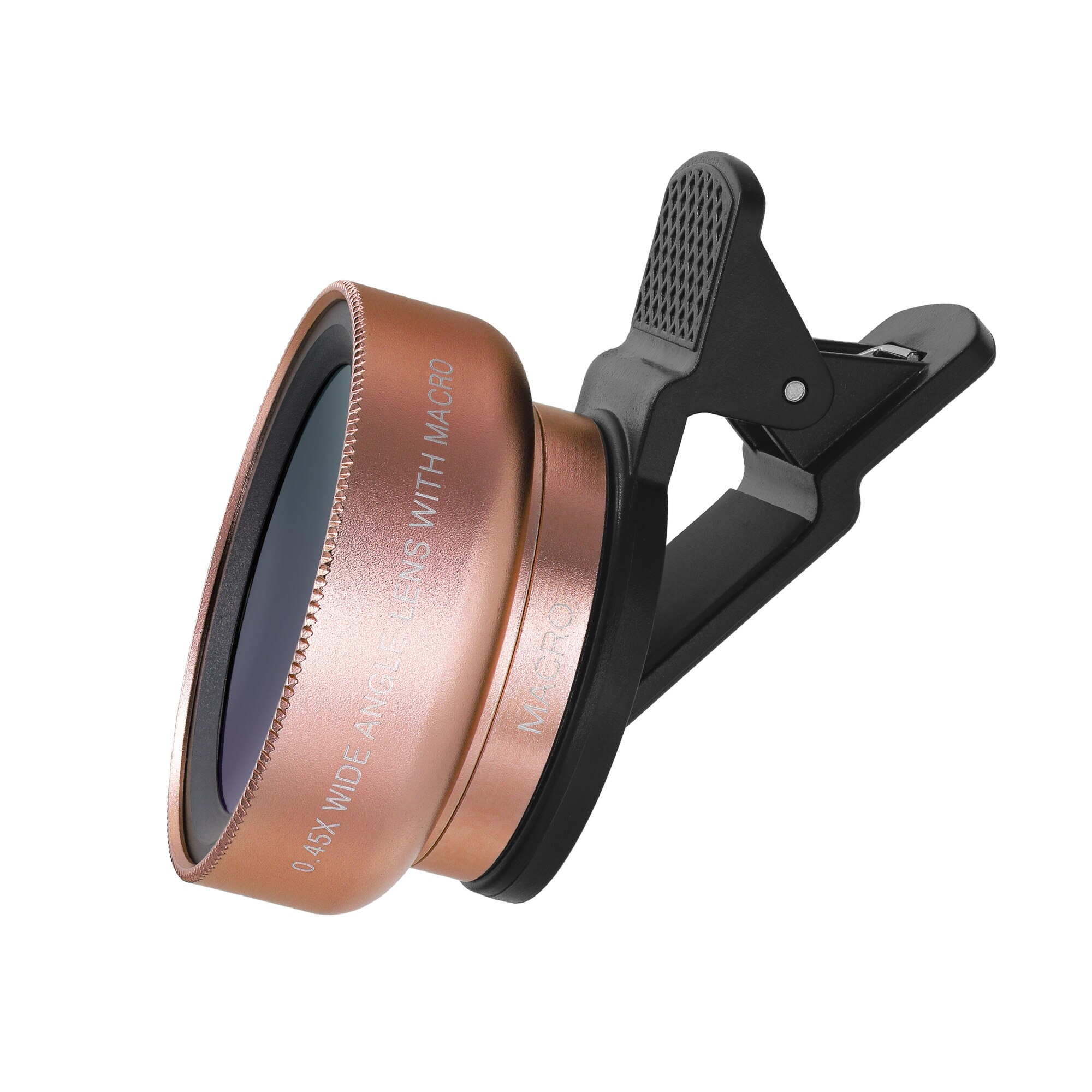 Lentila 2in1 KnightX HD Macro 12.5x si Wide 0.45x, Rose Gold, Clip ...