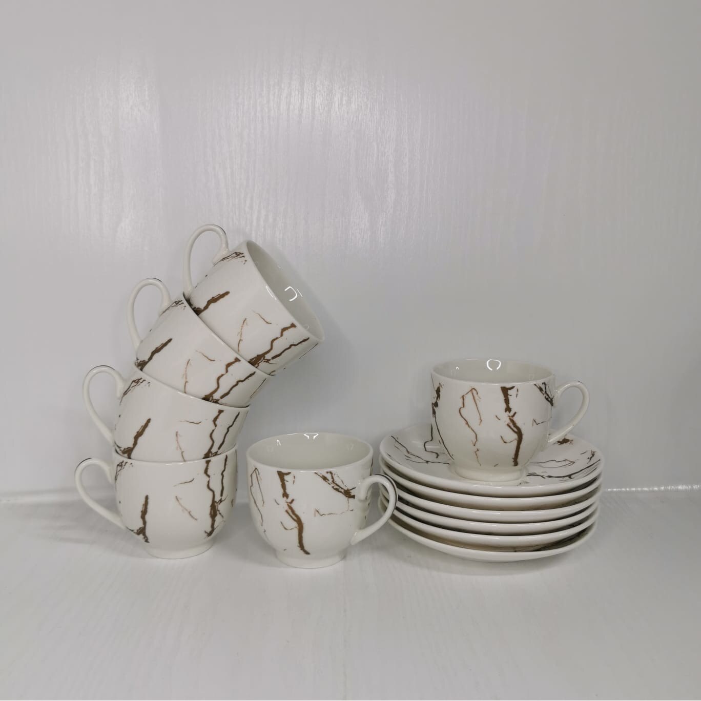 Set de 6 cesti cu farfurii 180 ml malooki luxury collection 4414 - eMAG.ro