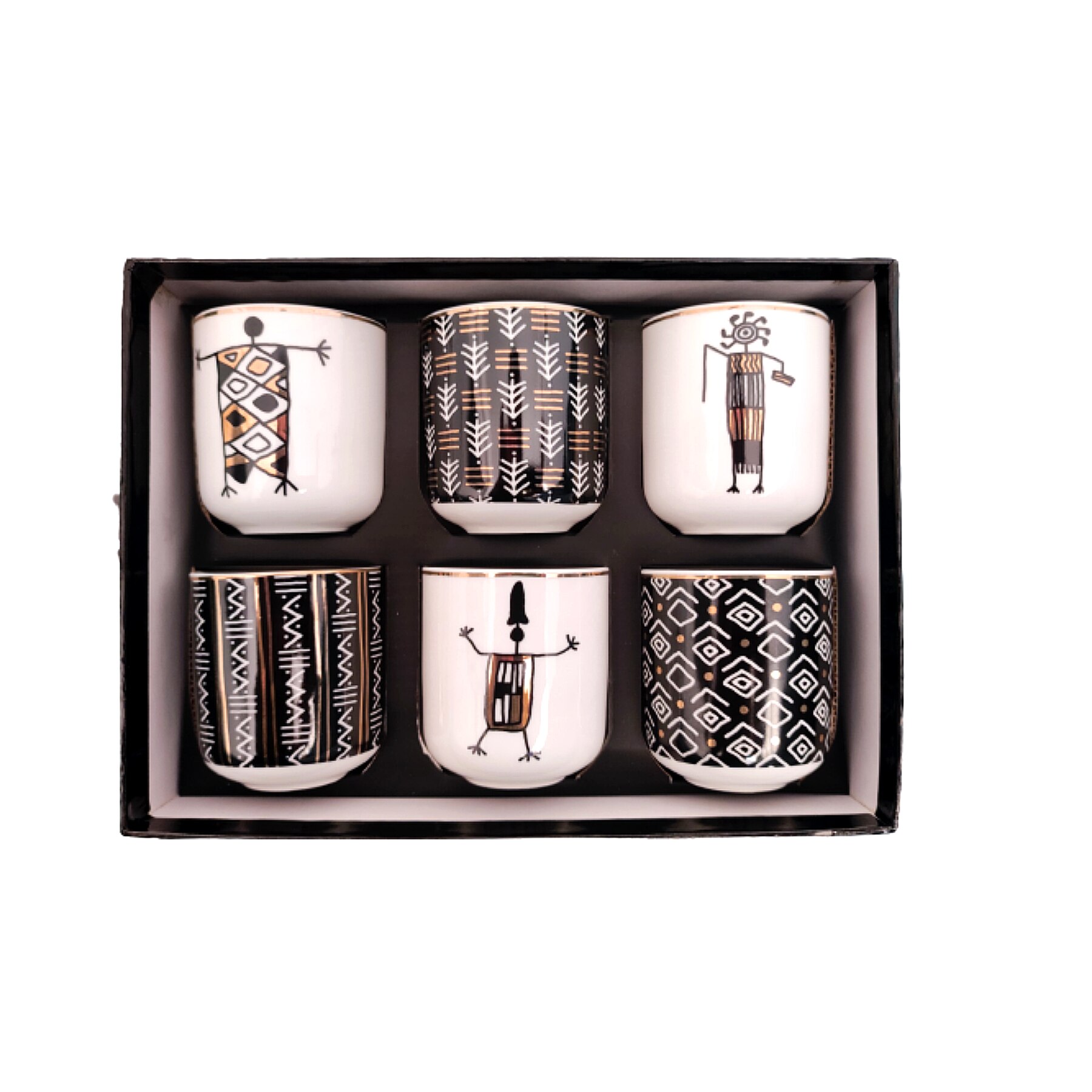 Set 6 pahare espresso, portelan, 100ml, SEMA Design - eMAG.ro