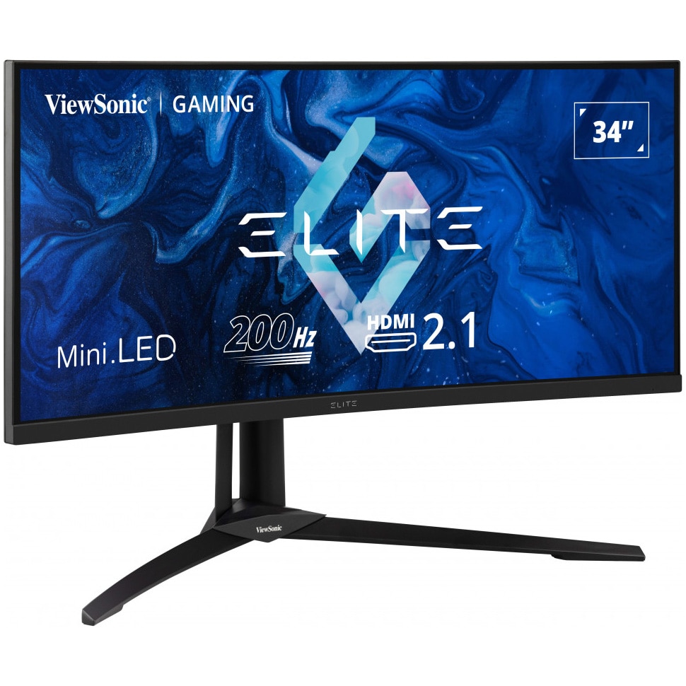 Монитор Gaming ViewSonic 34", VA, Ultra WQHD, 200Hz, 1ms, HDMI, Display ...