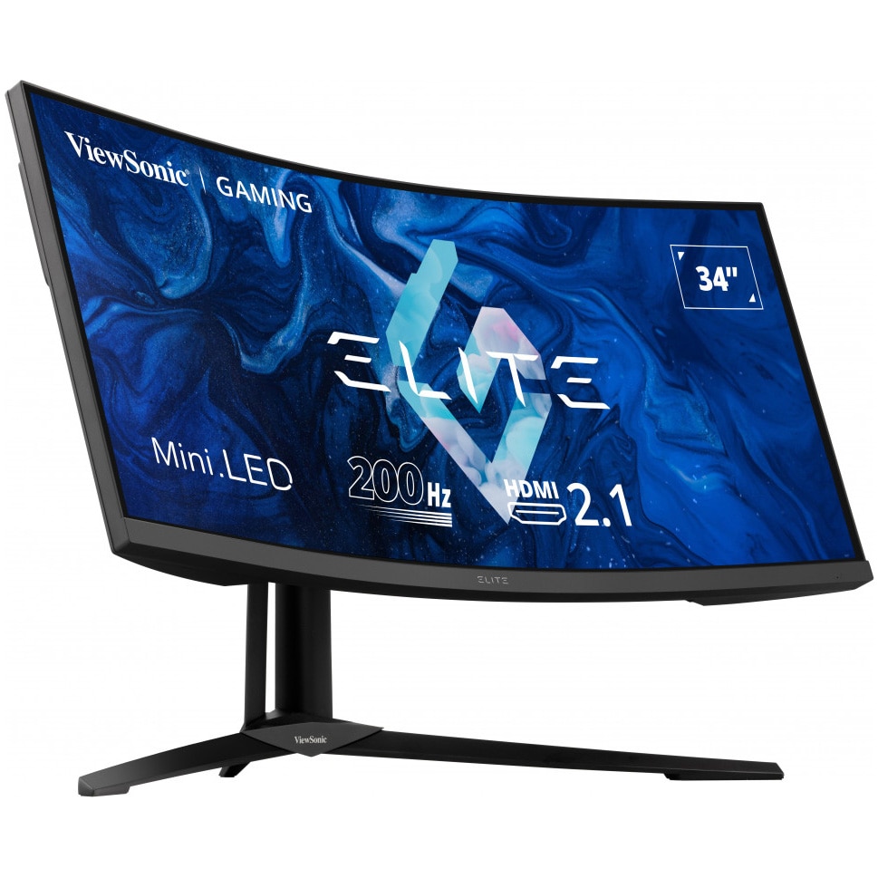 Монитор Gaming ViewSonic 34", VA, Ultra WQHD, 200Hz, 1ms, HDMI, Display ...