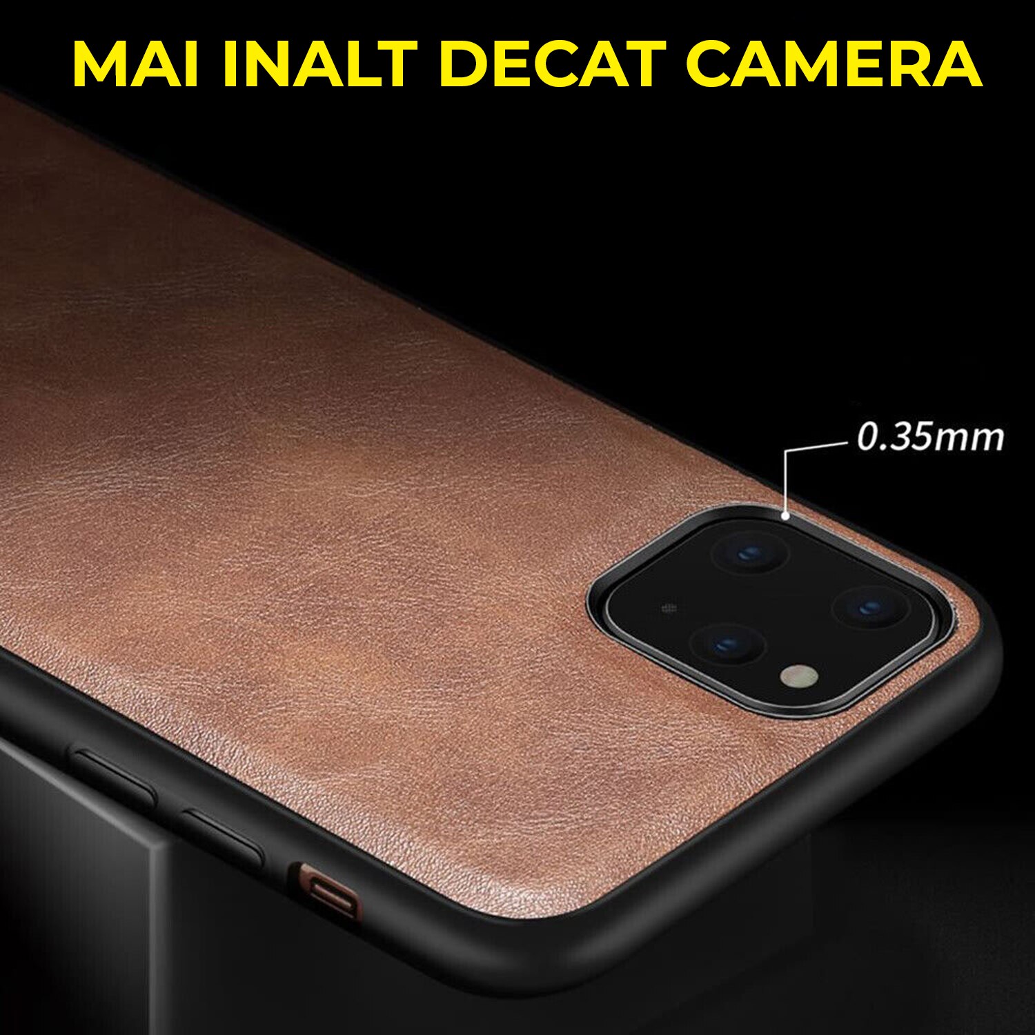 Husa Daden® Premium Leather pentru iPhone 12/12 Pro, din Piele ...