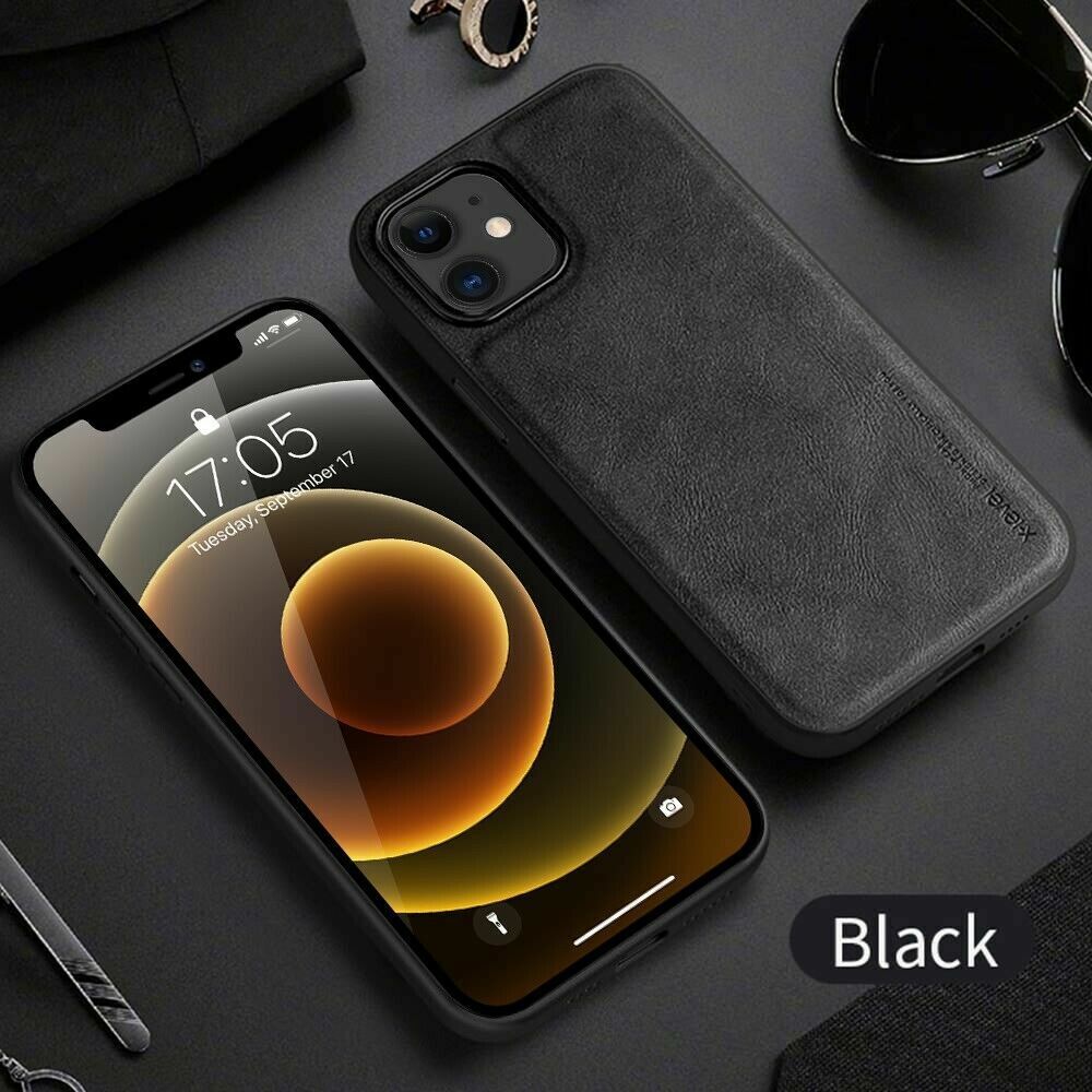 Husa Daden® Premium Leather pentru iPhone 12/12 Pro, din Piele ...