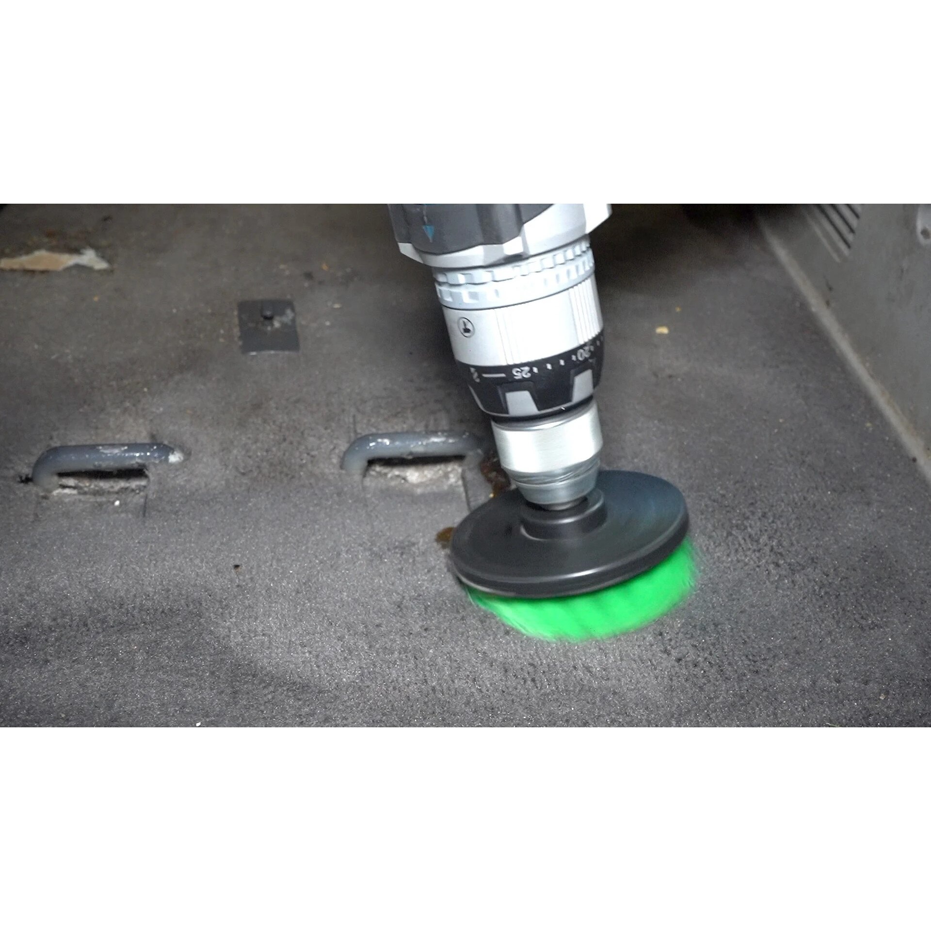 Set 3 perii dure, verzi, curatare murdarie persistenta, cu adaptor ...