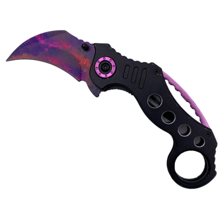 Cutit Karambit cu Tais, Prindere Curea, Inel, Model Curbat, Multicolor ...