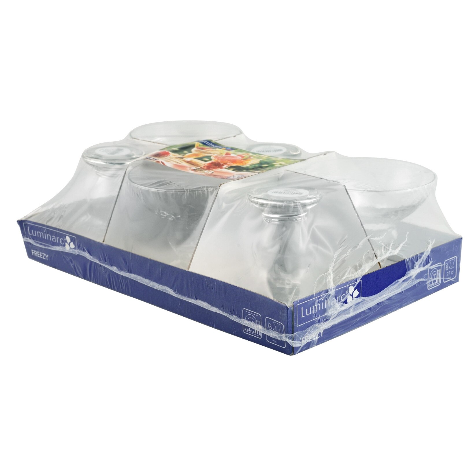 Set 6 cupe inghetata, Freezy, Sticla, 270 ml - eMAG.ro