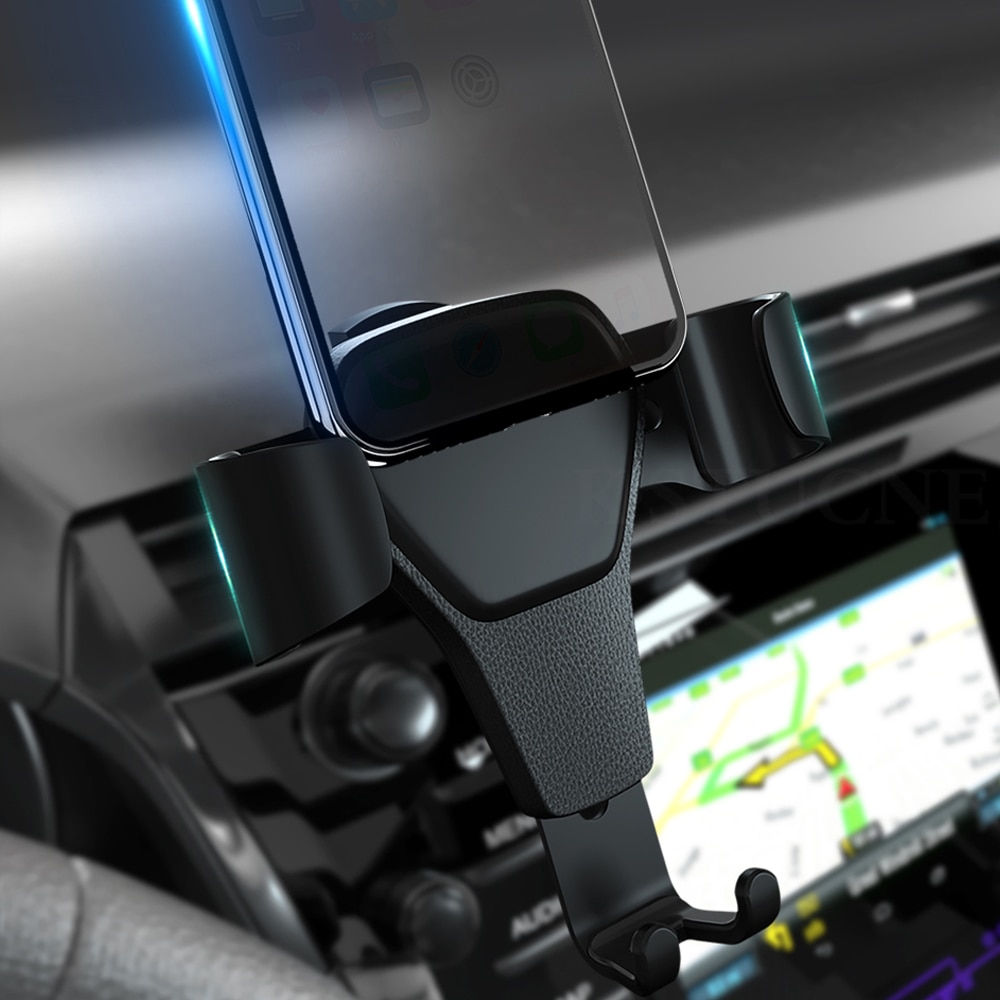 Suport telefon auto, negru, pentru aerisire, de la 4" la 6,5", plastic ...