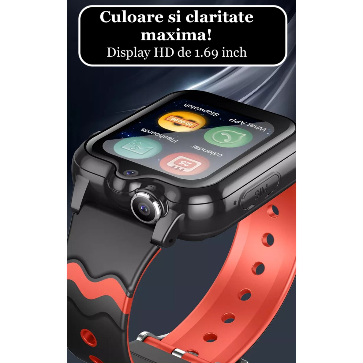 Ceas smartwatch copii GPS 4G, Merkie® D35, cu localizare GPS, WIFI ...