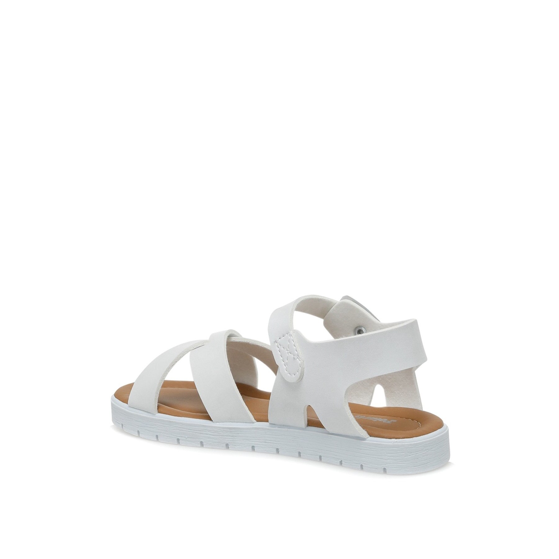 Sandale fete, Polaris, Piele ecologica, Alb, 34 EU - eMAG.ro