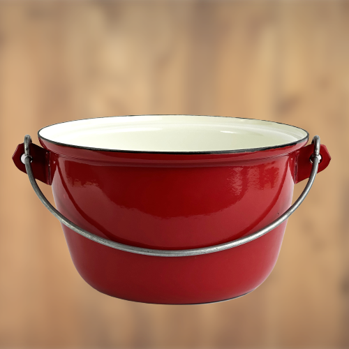 Ceaun emailat toarta sarma, 3.75 litri, 22 cm diametru, rosu - eMAG.ro