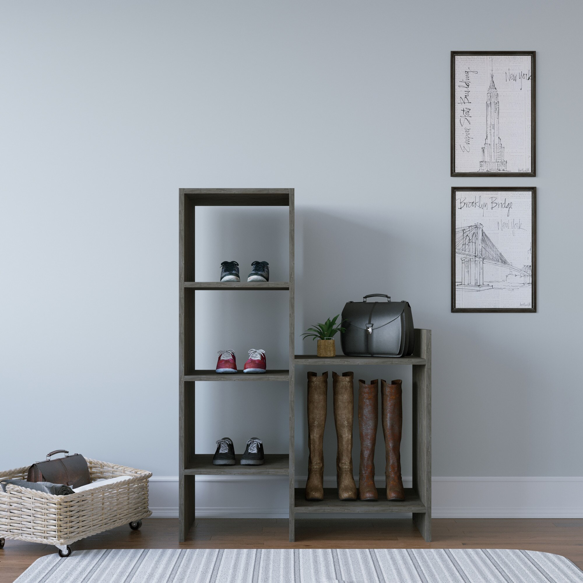 Pantofar, Earl, Wenge, 85 x 35 x 120 cm - eMAG.ro