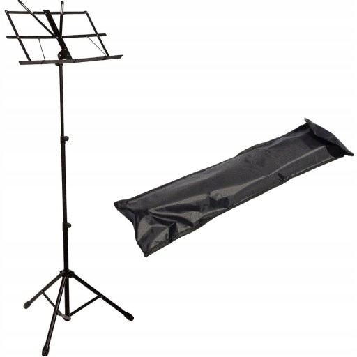 Stativ pentru partituri P-02, Kaline, Otel, Husa inclusa, Negru - eMAG.ro