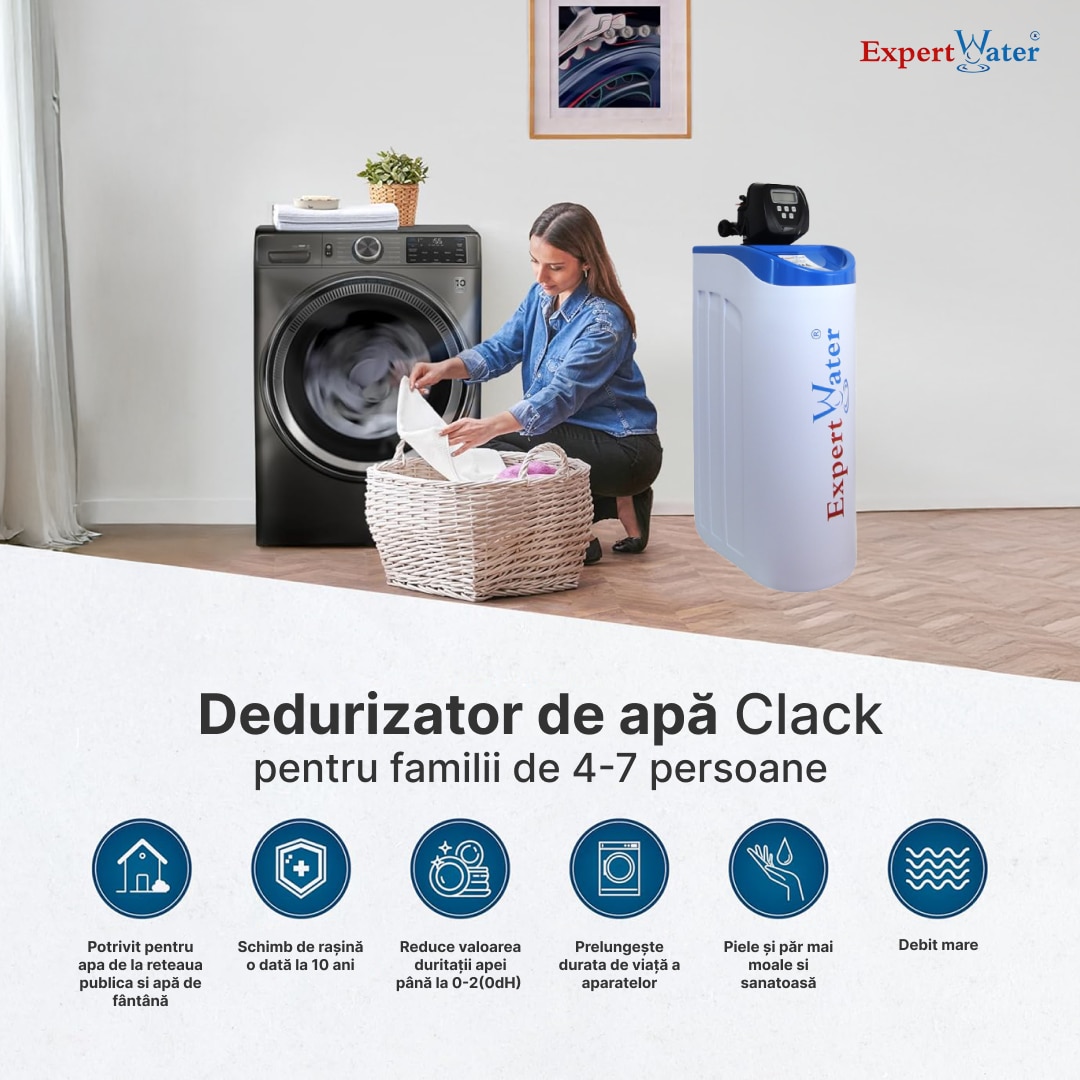 Dedurizator de apa automat, EWS-25, 4-7persoane, reduce duritatea apei ...