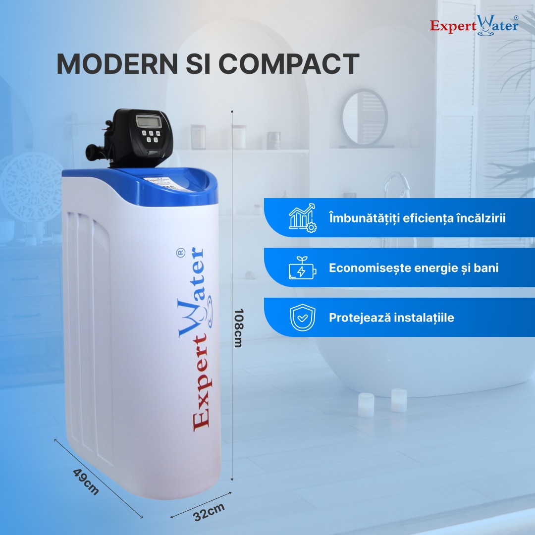 Dedurizator de apa automat, EWS-25, 4-7persoane, reduce duritatea apei ...